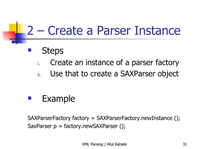 5 xml parsing | PPT 5 xml parsing | PPT