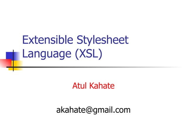 5 Xsl Formatting Xml Documents Ppt Web Design And Html Internet