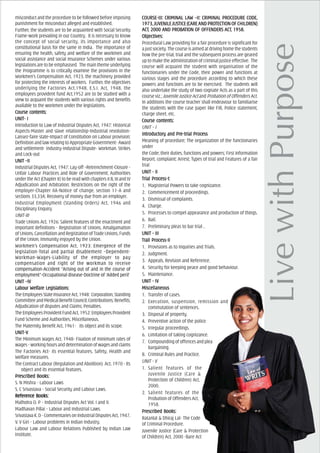 5 Years B.A. LLB Syllabus - KSLU | PDF