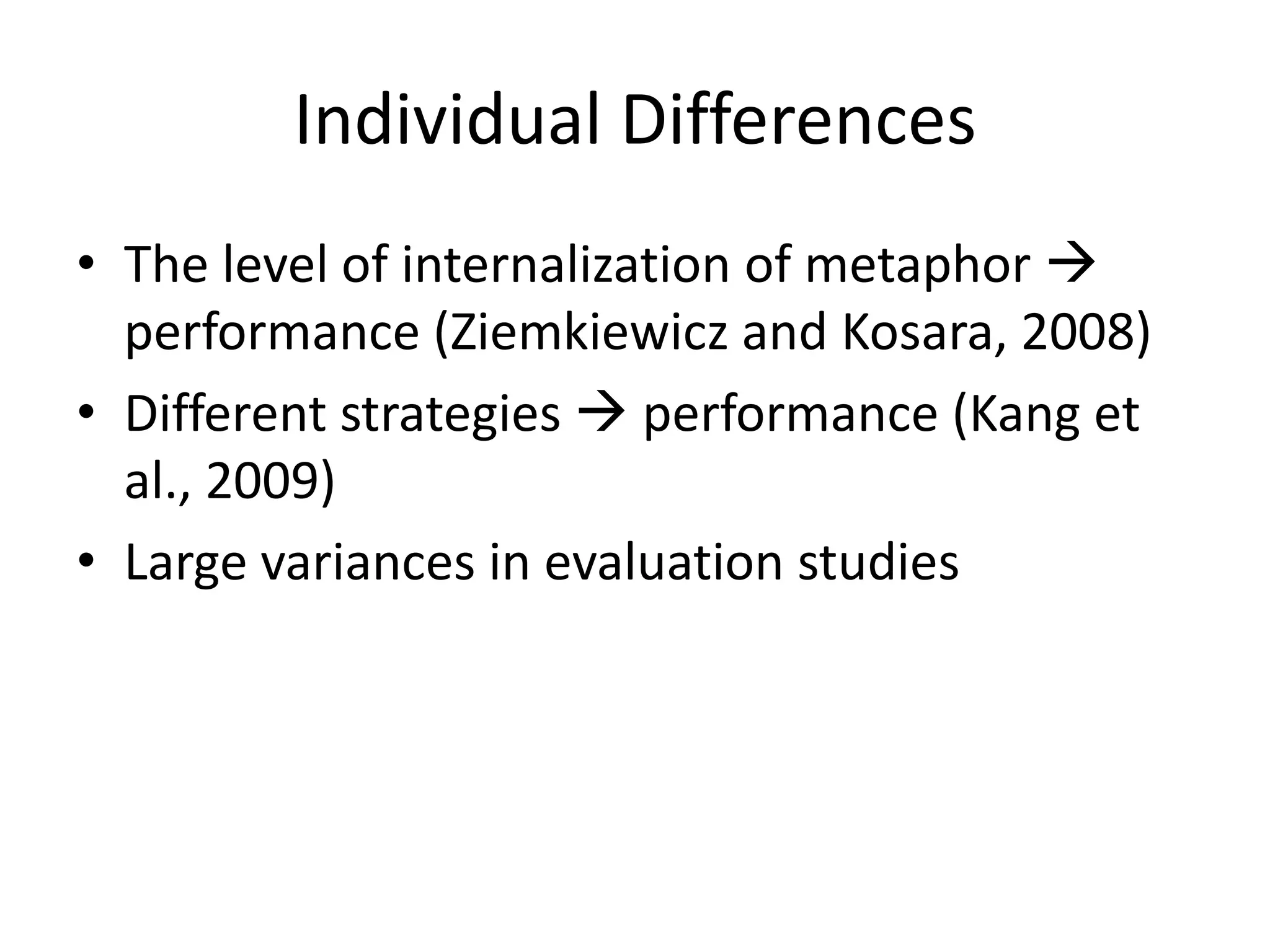 Implications Of Individual Differences On Evaluating Information Visualization Techniques Ppt