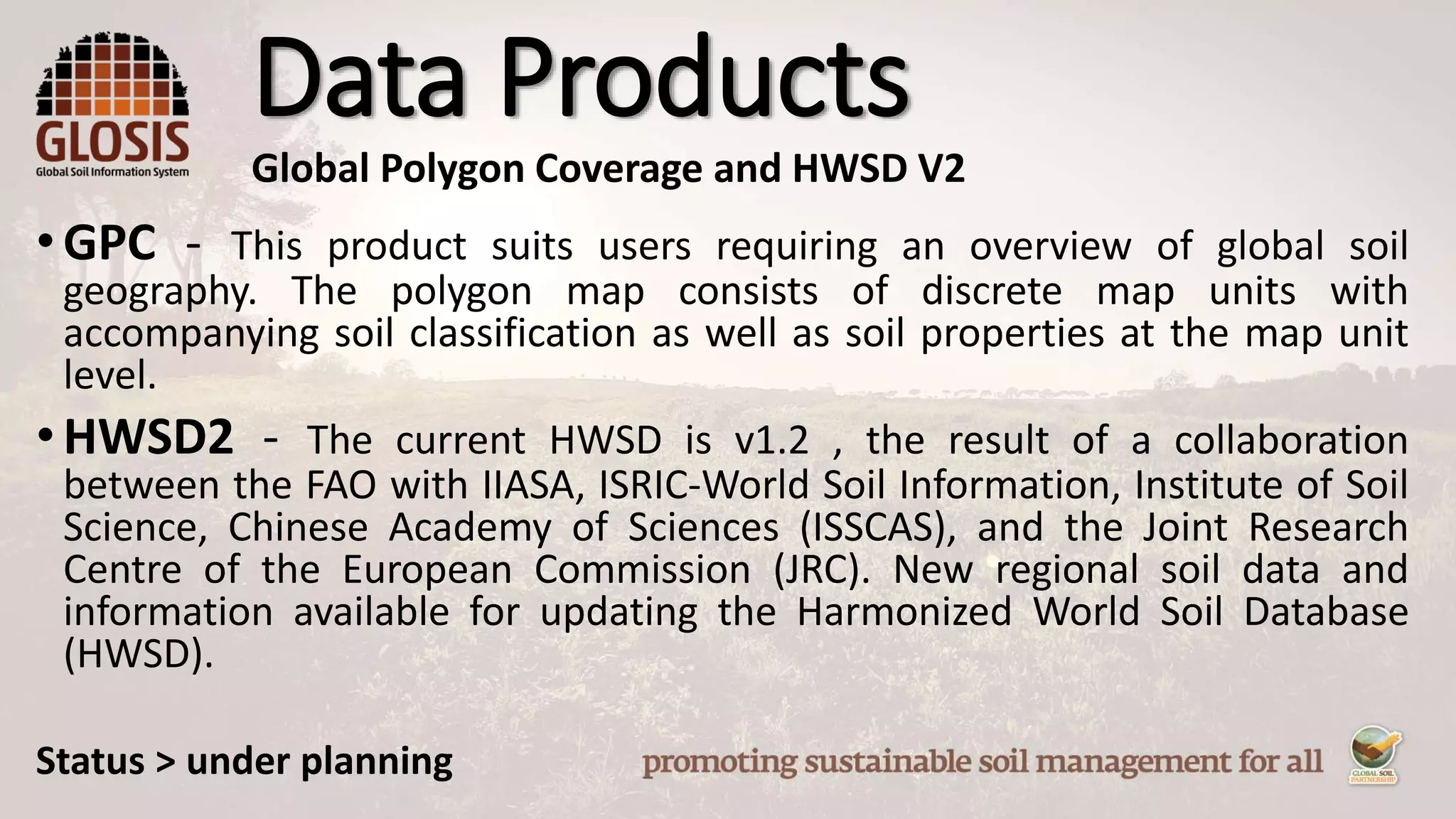 Global Soil Information System (GloSIS) - Yusuf Yigini | PPTX