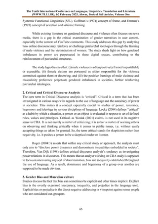 Representations of Masculinity: A Critical Discourse Analysis of Framing Violence Positively | PDF