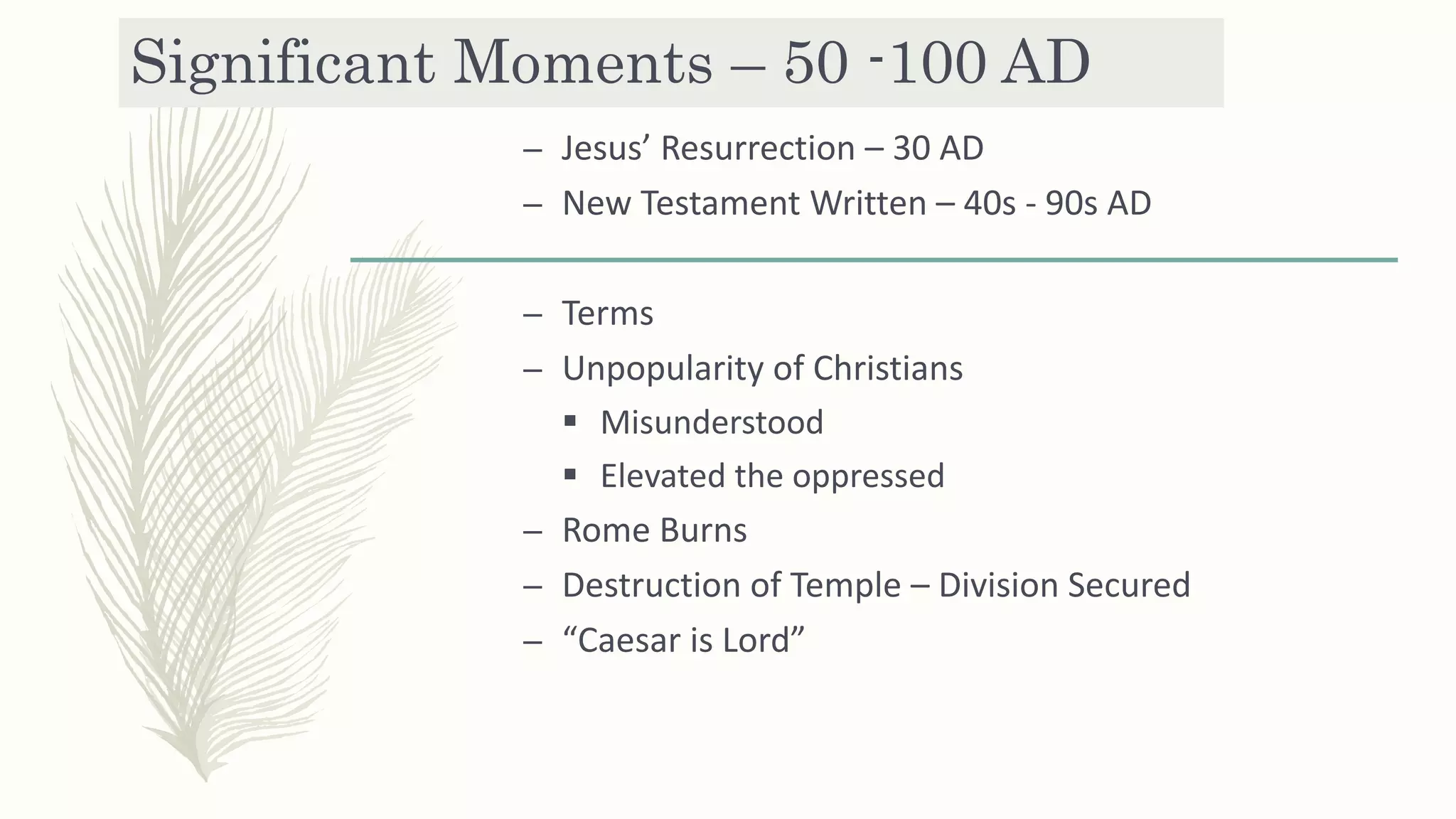 50 100 AD - Church History | PPTX