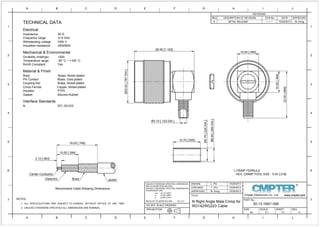 RF Coaxial N Right Angle Male Connectors Crimp for RG142/RG223 Cable [P ...