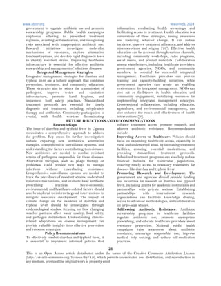 Evaluating Treatment and Management Strategies for Diarrhea and Typhoid ...