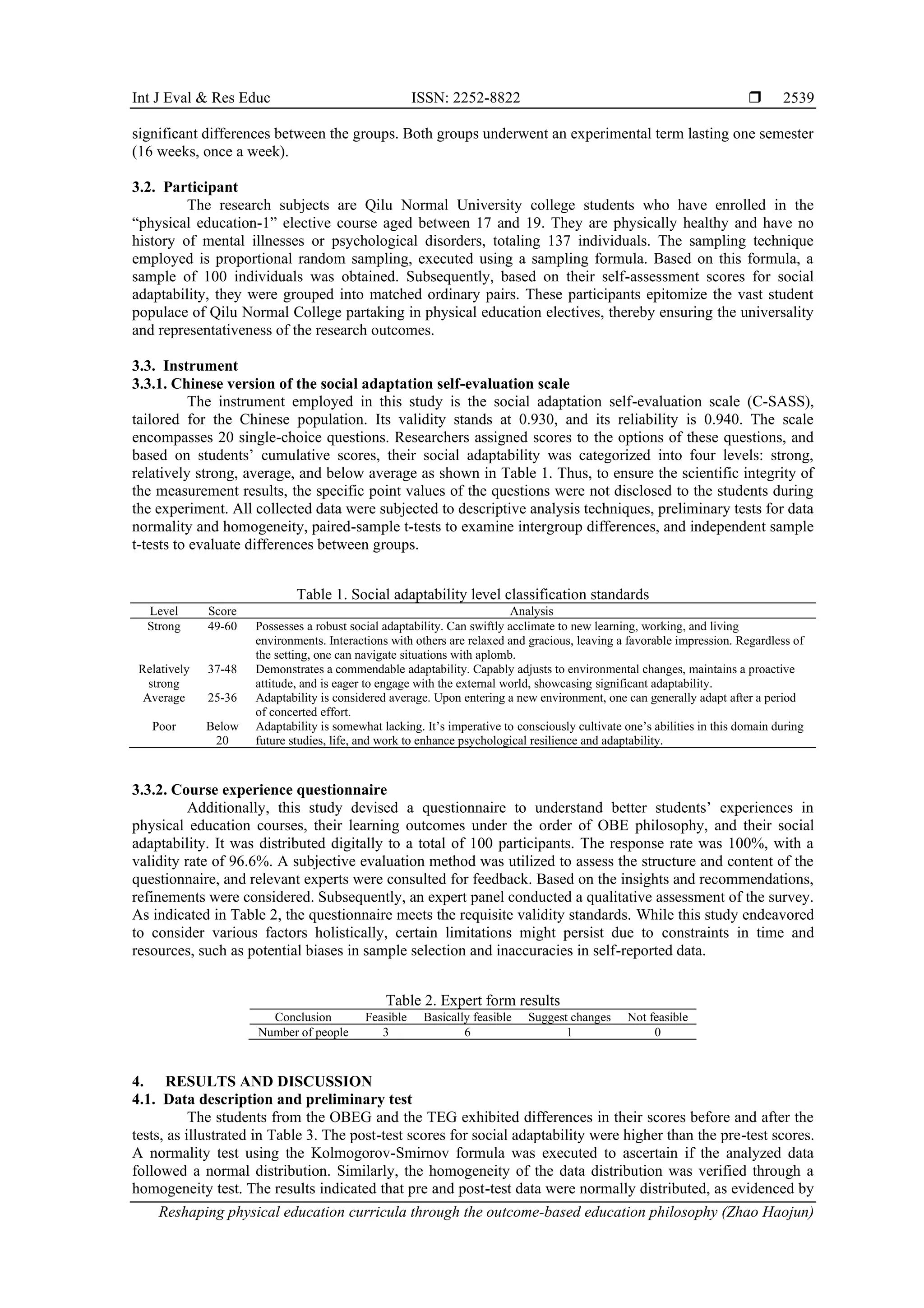 Reshaping physical education curricula through the outcome-based education philosophy | PDF