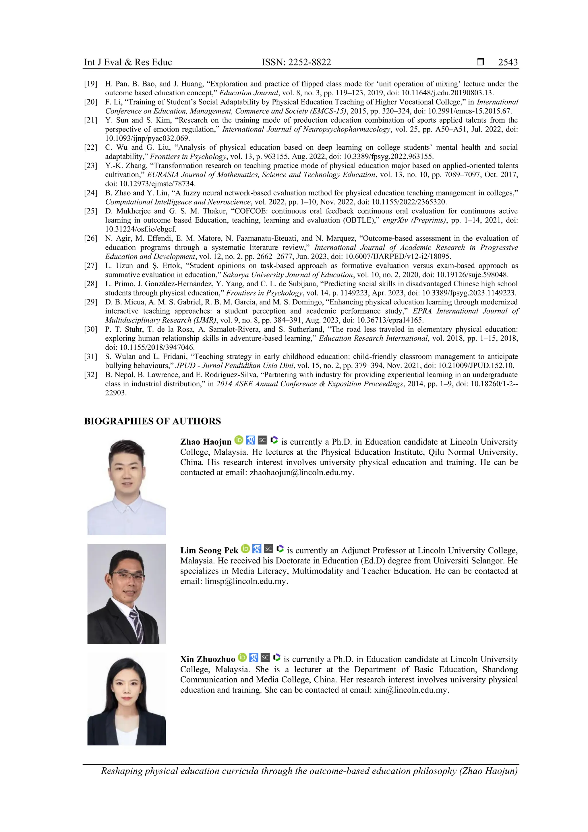 Reshaping physical education curricula through the outcome-based education philosophy | PDF