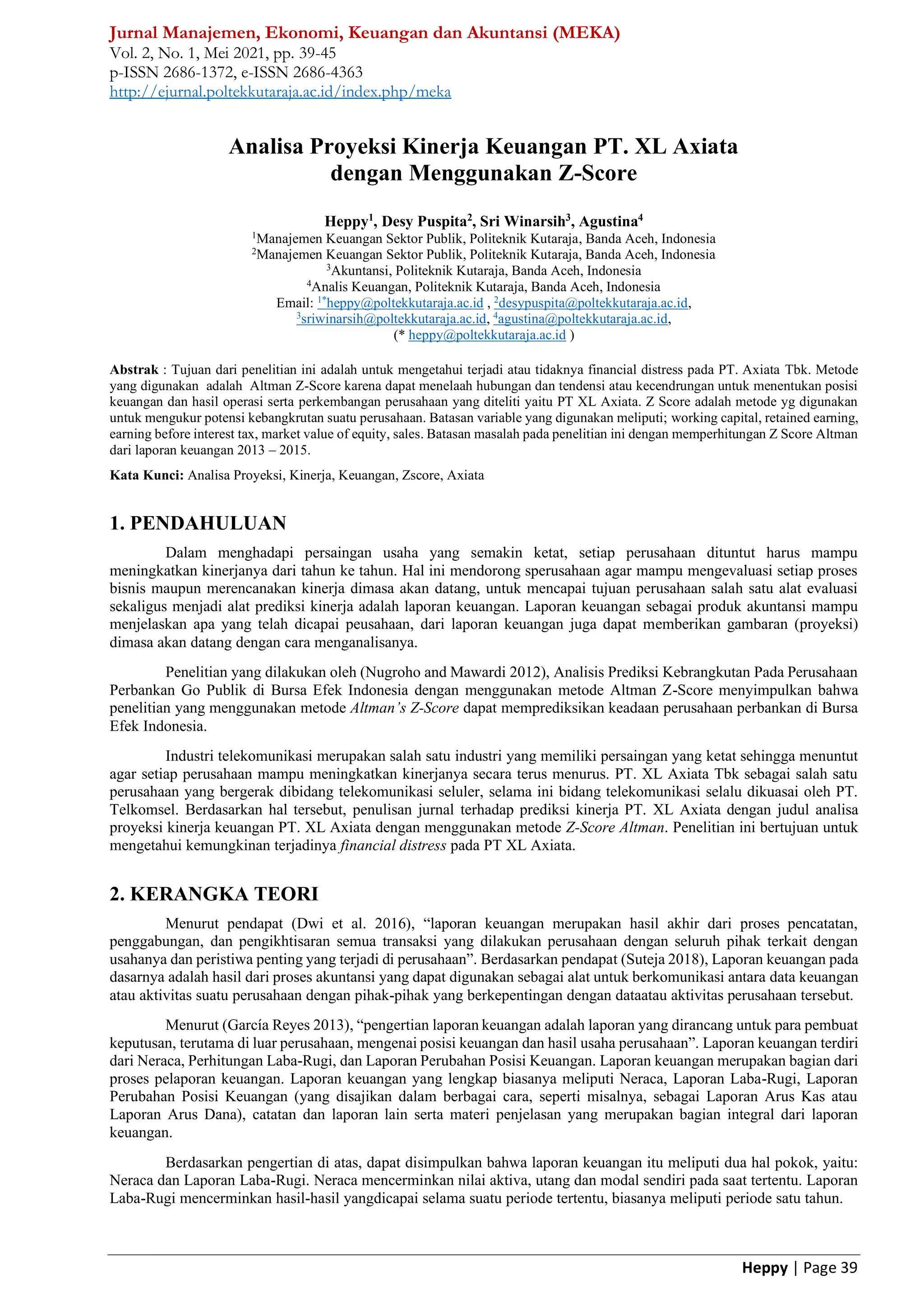 Analisa Proyeksi Kinerja Keuangan Z Score.pdf