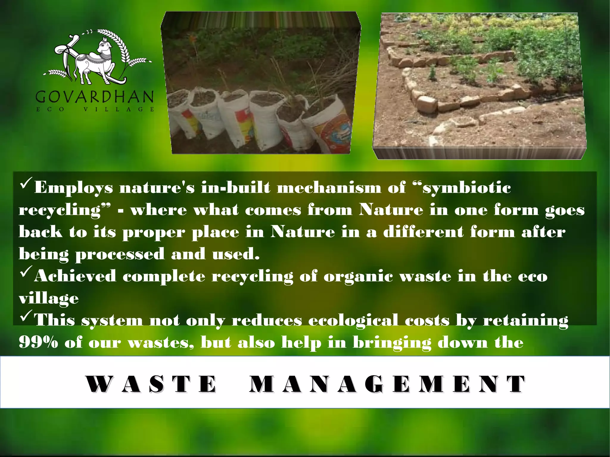 GOVARDHAN ECO VILLAGE - New Dimensions in Outreach | PPT