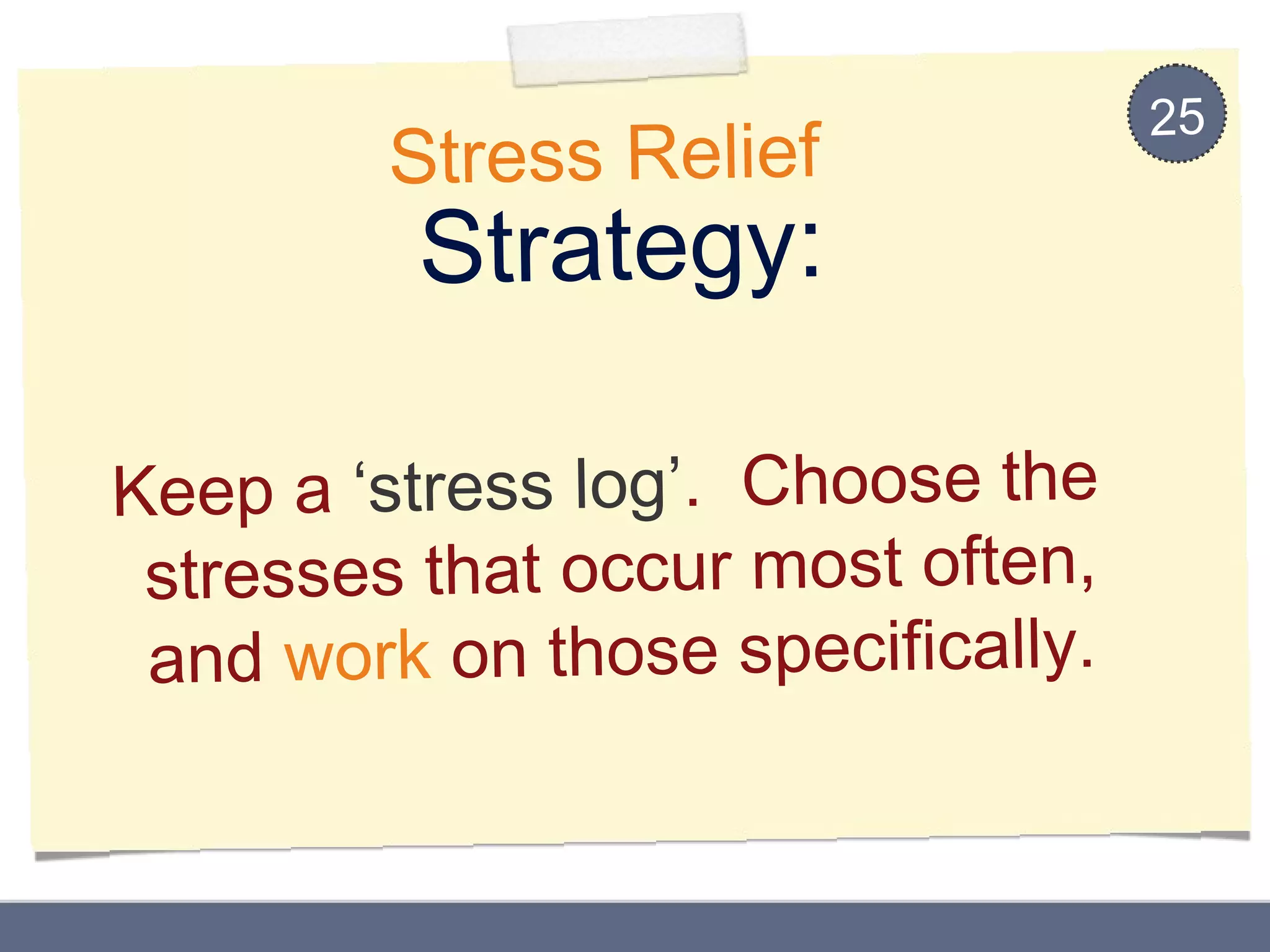 50 Simple Stress Relief Strategies | PPT
