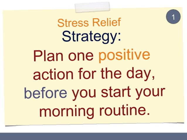 50 Simple Stress Relief Strategies | PPT