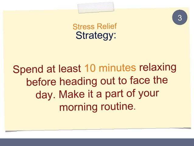 50 Simple Stress Relief Strategies | PPT