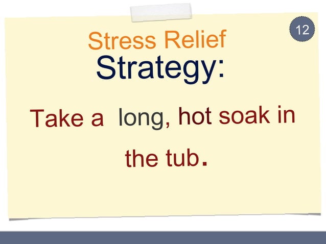 50 Simple Stress Relief Strategies | PPT