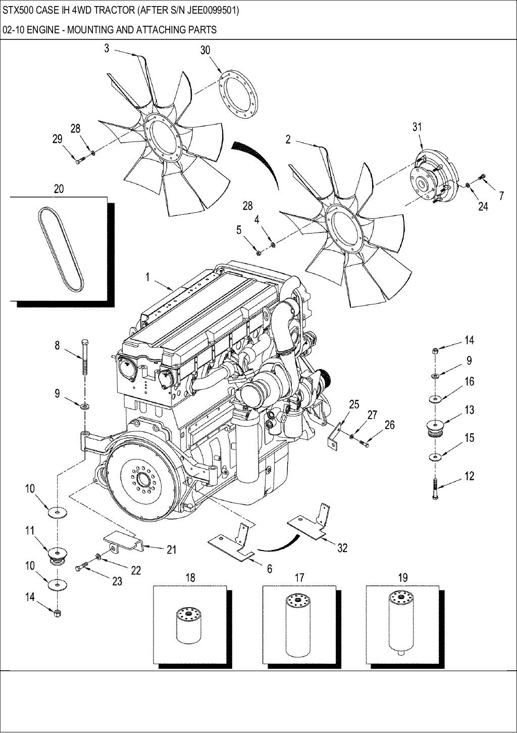 STX 500 CASE IH 4WD Tractor parts catalog