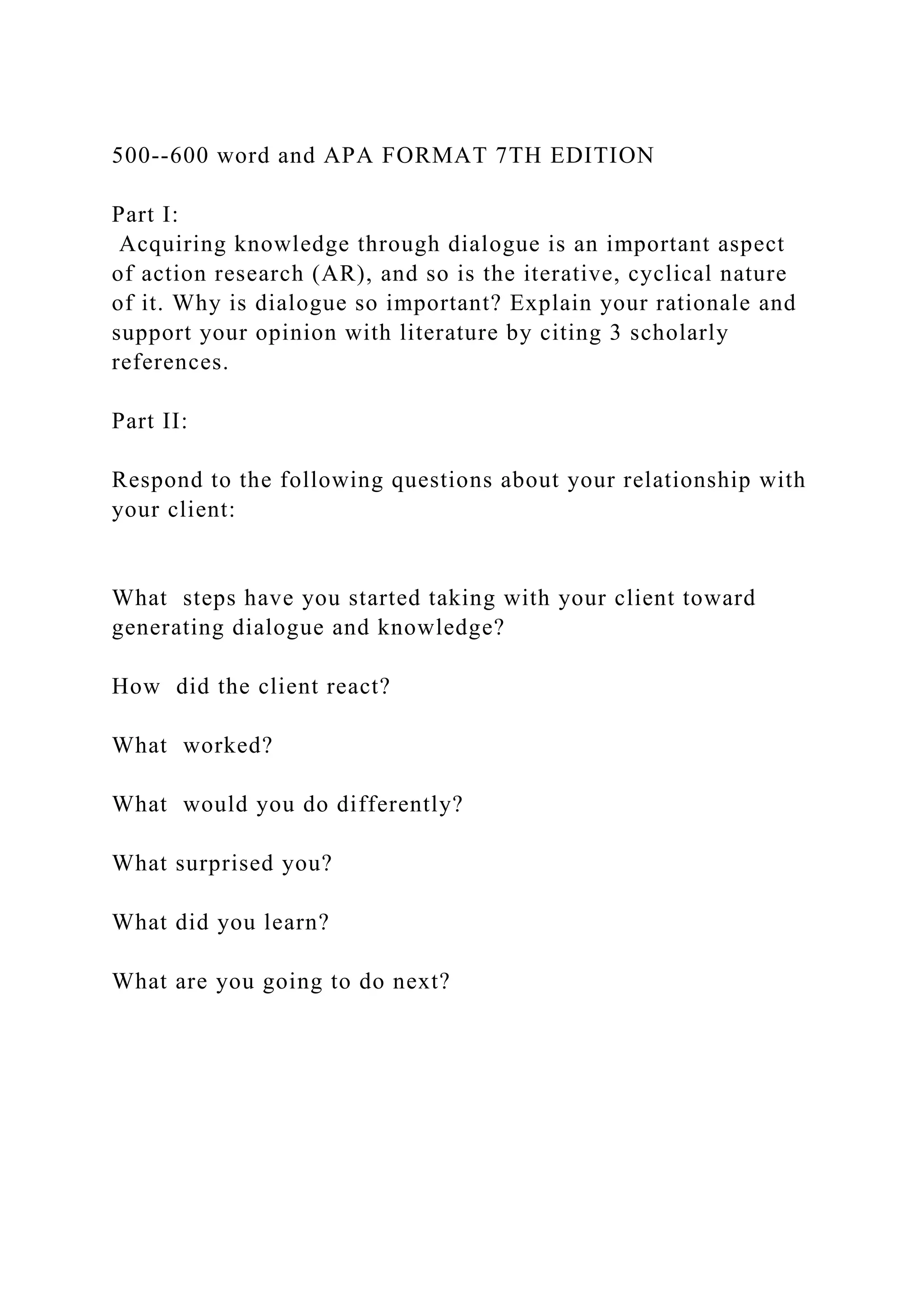 500--600 word and APA FORMAT 7TH EDITIONPart I Acquiring know.docx