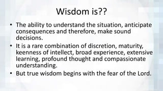 500-8-1 The Wisest Man on Management | PPT