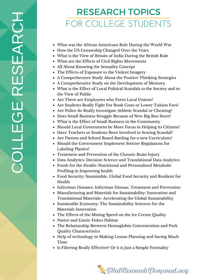 500 PhD Research Proposal Topics | PDF