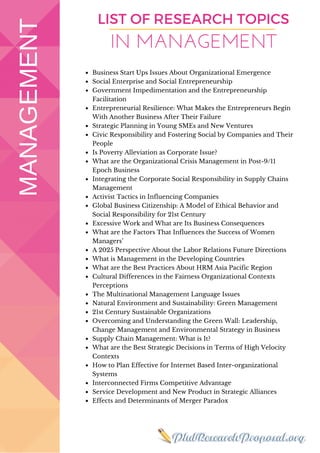 500 PhD Research Proposal Topics | PDF