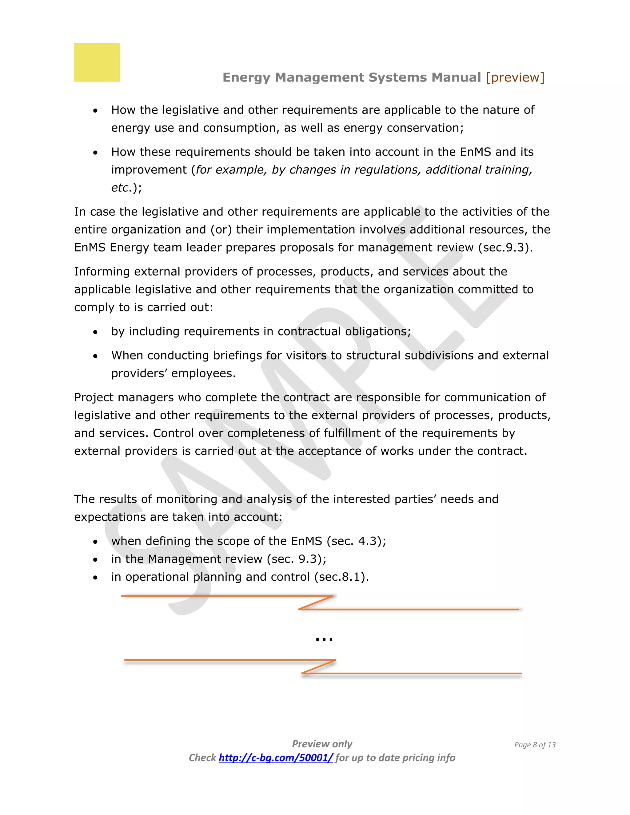 50001:2018 EnMS Manual Template Preview | PDF