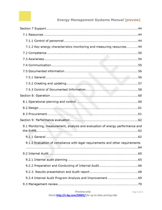 50001:2018 EnMS Manual Template Preview | PDF