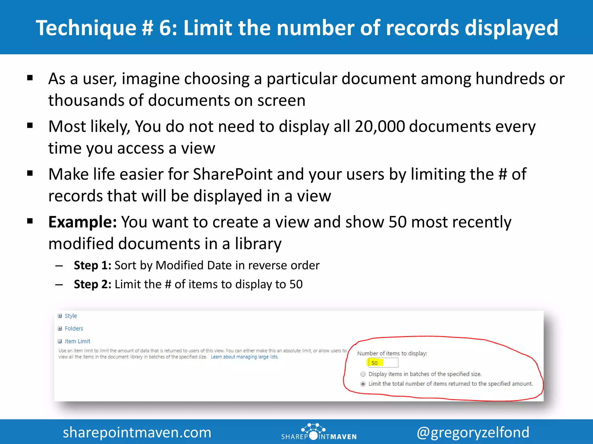 SharePoint 5000 Item List view Threshold Checklist and Best Practices | PDF