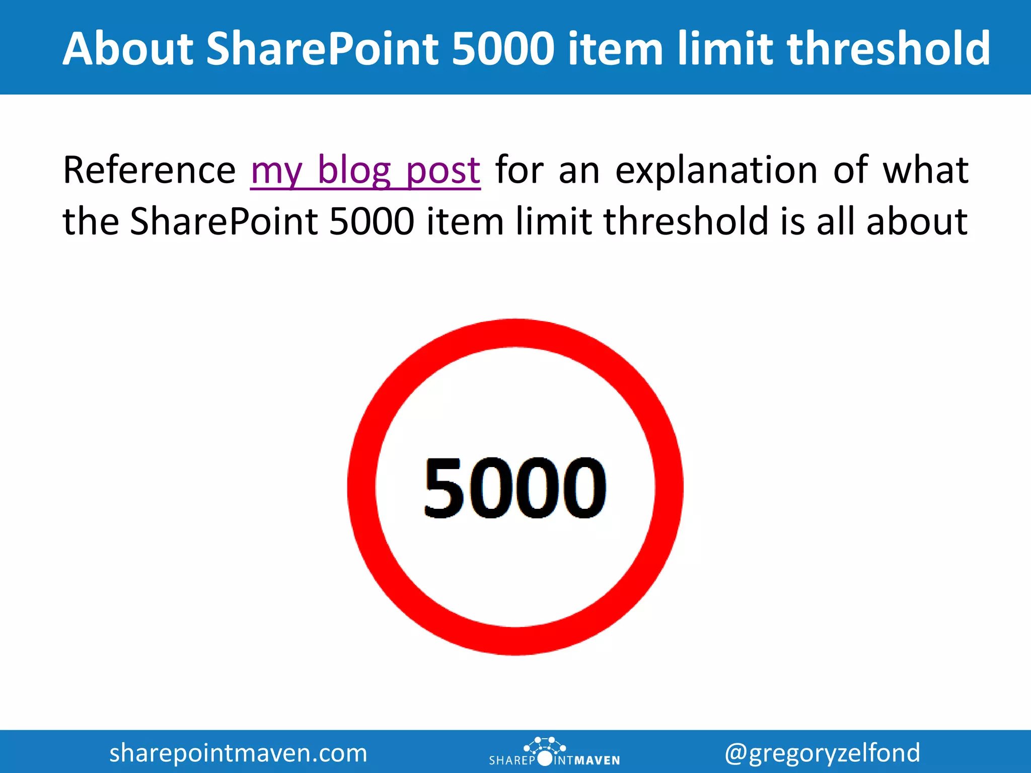 SharePoint 5000 Item List view Threshold Checklist and Best Practices | PDF