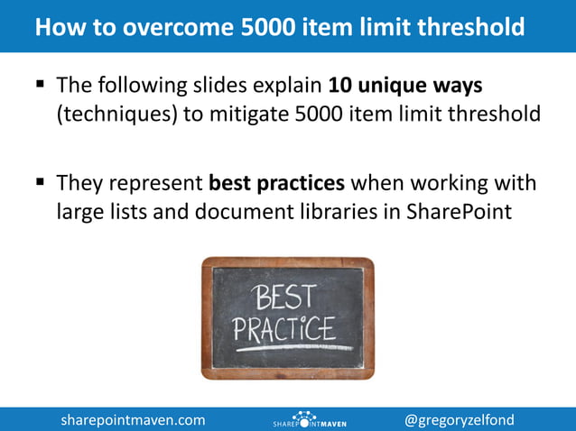 SharePoint 5000 Item List view Threshold Checklist and Best Practices | PDF