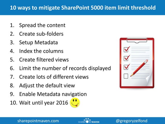 SharePoint 5000 Item List view Threshold Checklist and Best Practices | PDF