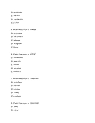 5000 Sat Vocabulary Words | PDF