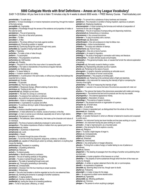 5000 toefl words | PDF