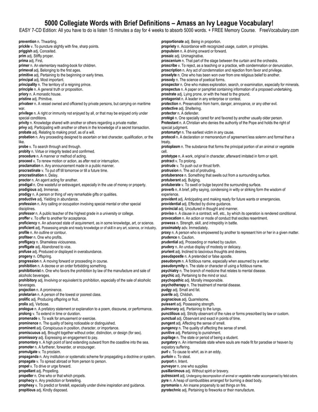 5000 toefl words | PDF