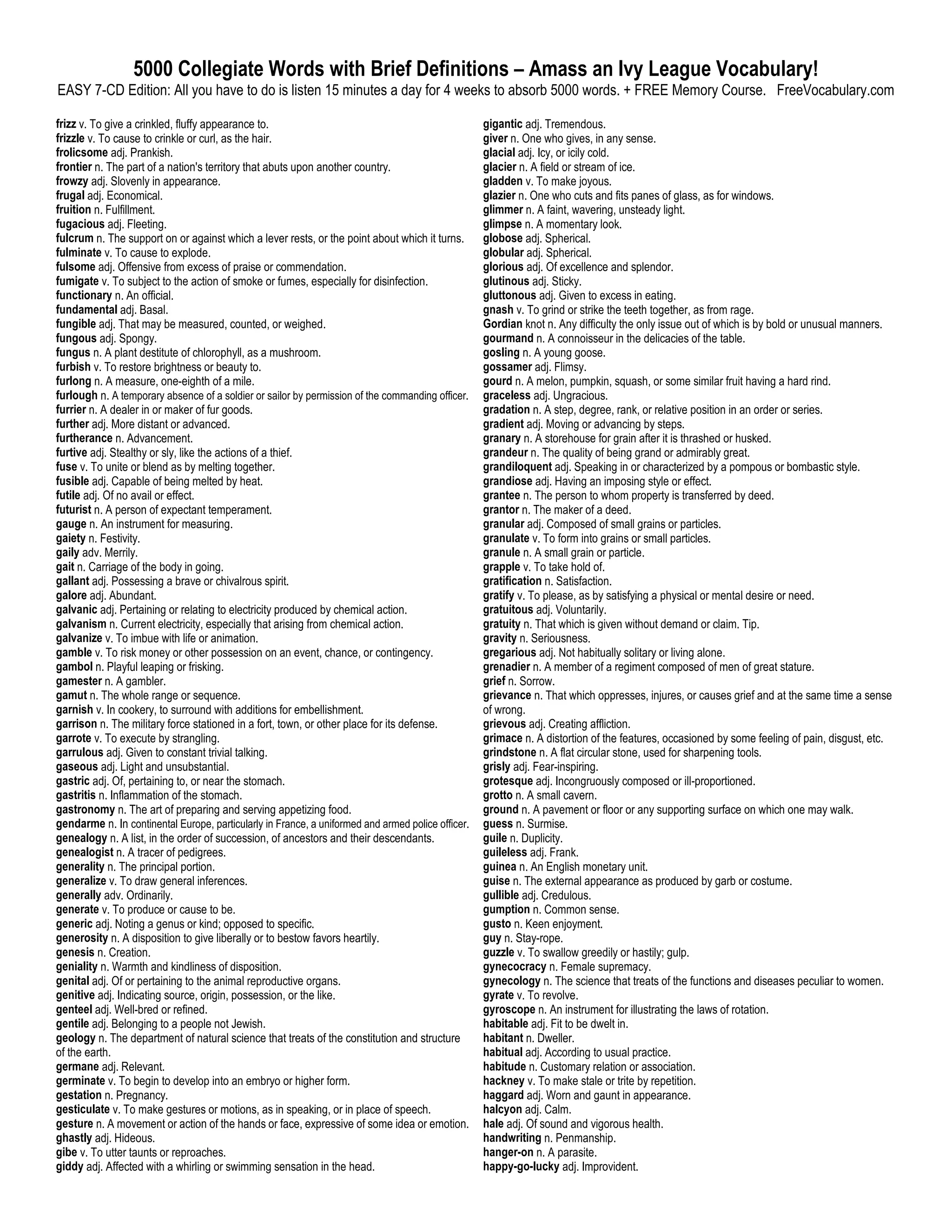 5000 toefl words vocabulary | PDF