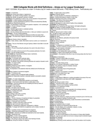 5000 toefl words vocabulary | PDF