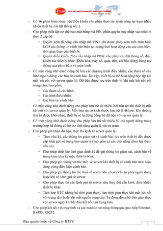 TÀI LIỆU KỸ THUẬT HỆ THỐNG GIÁM SÁT ĐIỀU KHIỂN CSHT TRẠM VIỄN THÔNG – SMU | PDF