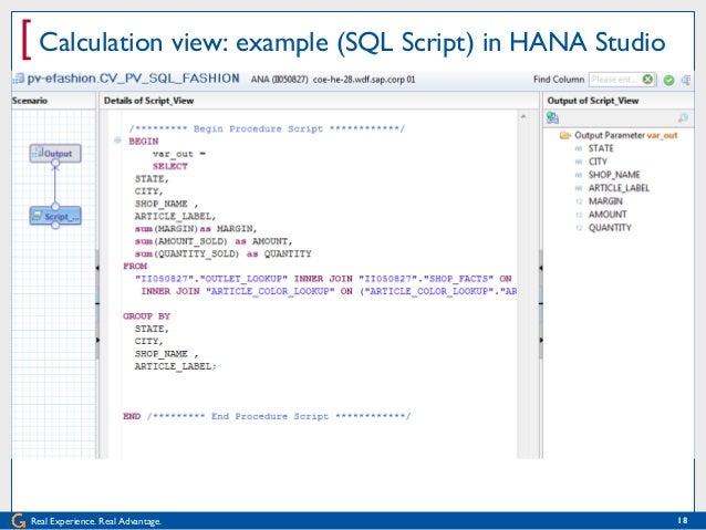 Hana Sql Script Example