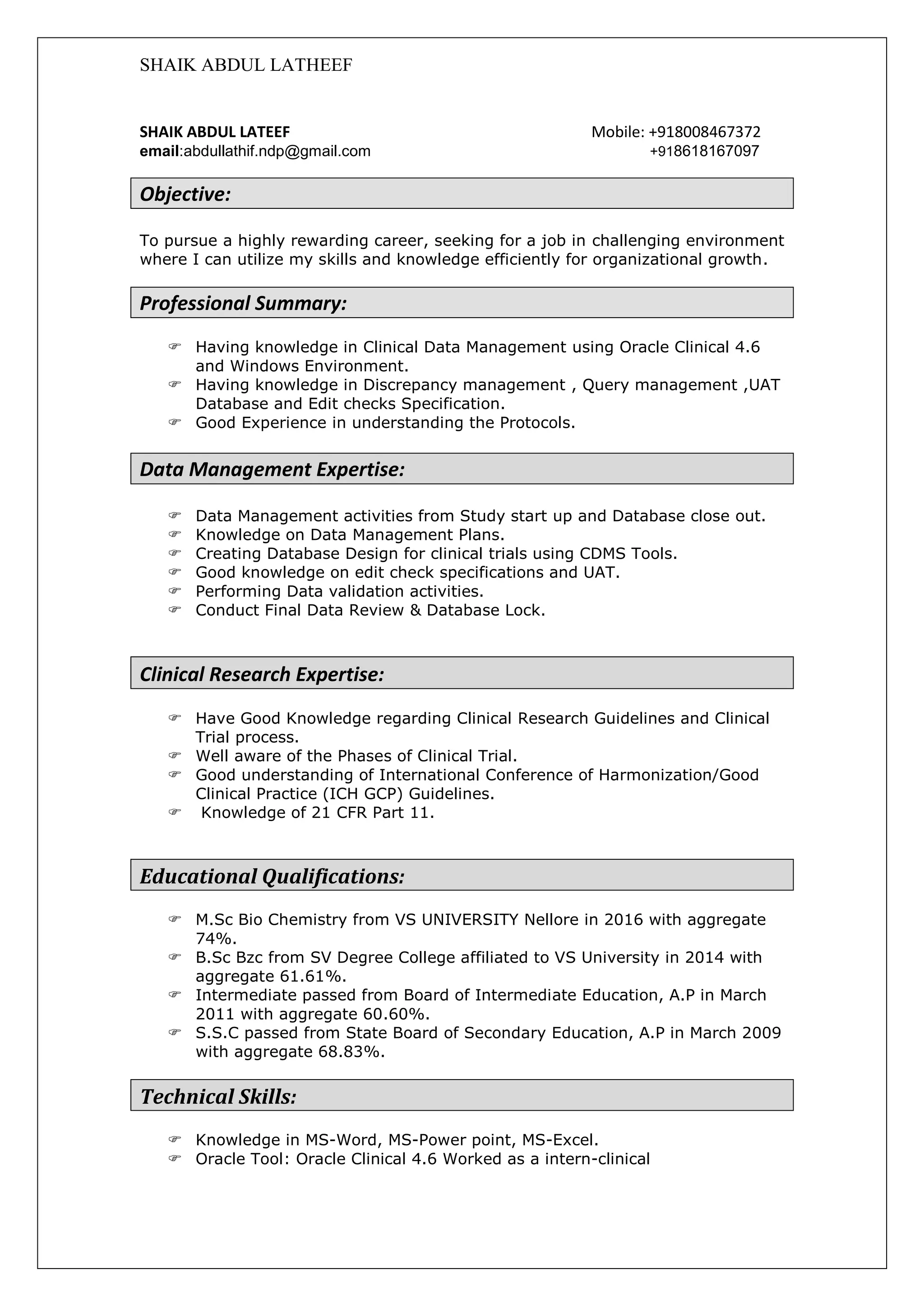 Abdul lateef.cv -1- | PDF