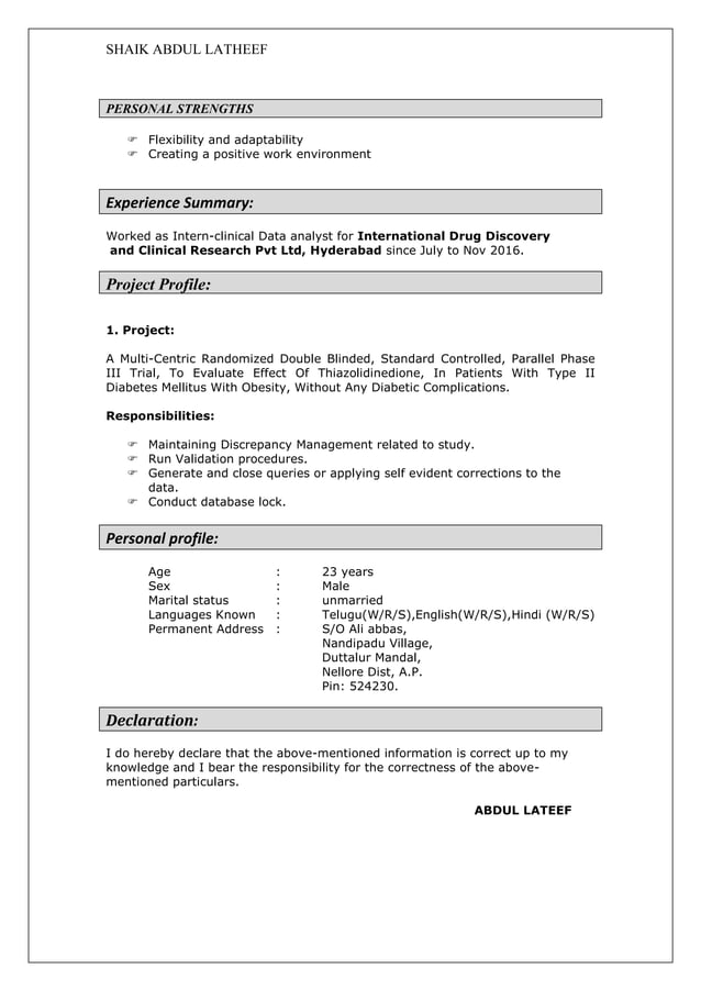 Abdul lateef.cv -1- | PDF