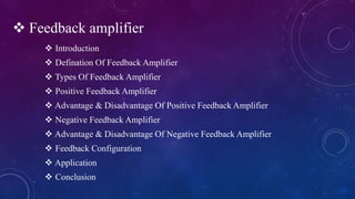 Feedbacck Amplifier | PPT
