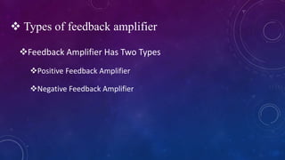 Feedbacck Amplifier | PPT