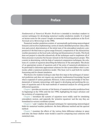 Fundamentals of Numerical Weather Prediction Coiffier | PDF