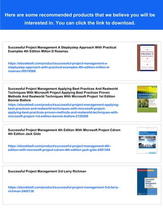 Successful Project Management 7th Jack Gido James P Clements | PDF