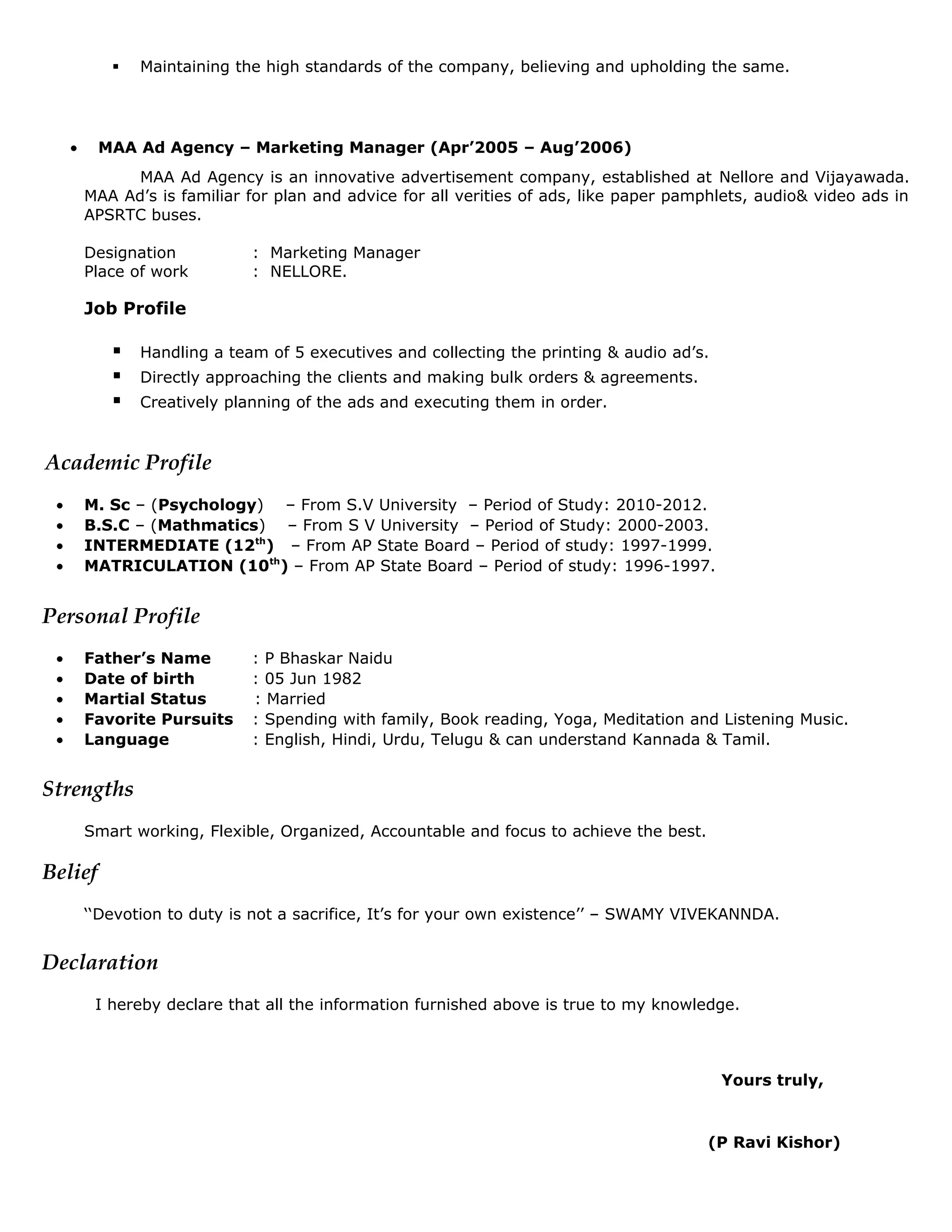 RAVI KISHOR_ Resume | PDF