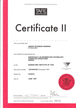 Certificate II | PDF