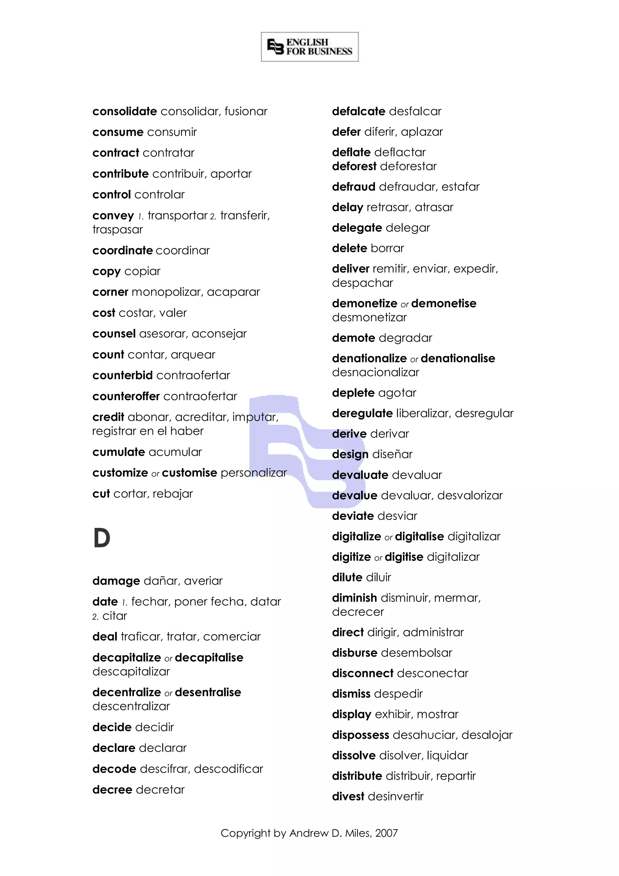 500 verbs english to spanish | PDF