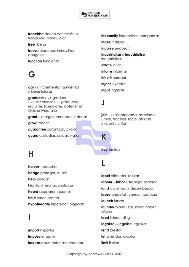 500 verbs english to spanish | PDF