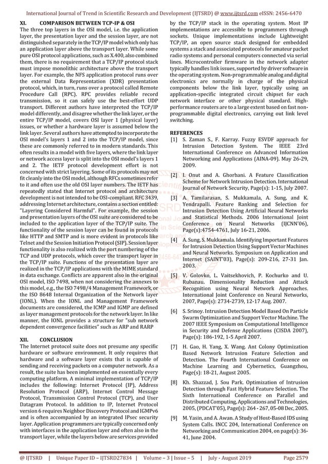 Comparison of DOD and OSI Model in the Internet Communication | PDF ...