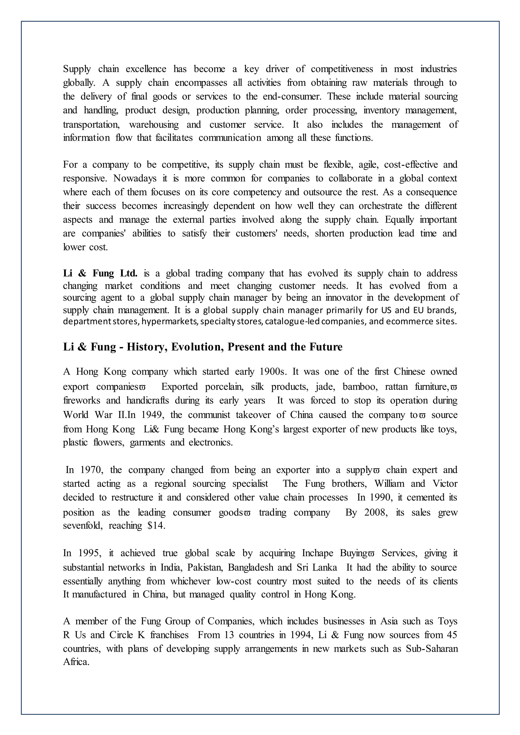 li & fung company | DOCX