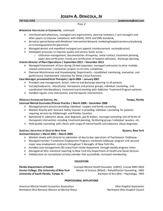 Joseph Denicola Resume April 2016 | DOCX