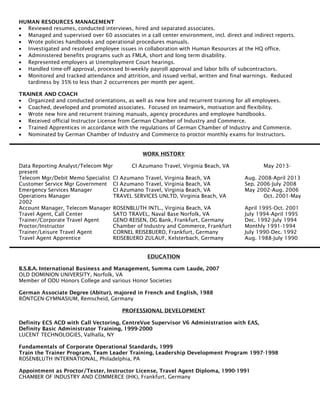 Resume Melanie Witte 2016 | PDF