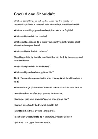 500 grammar based conversation questions | DOCX